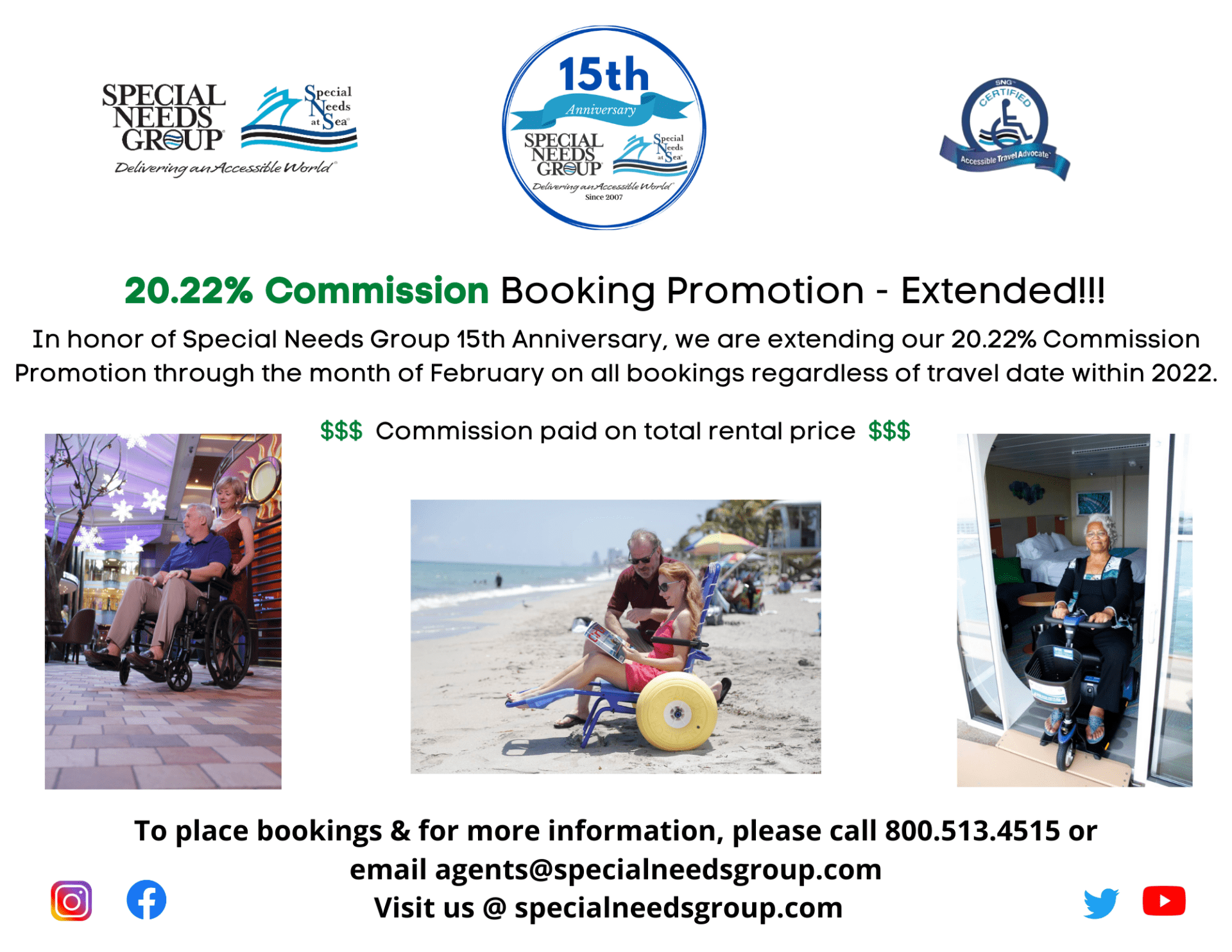 20.22% Commission Booking Promotion Extended - Special Needs Group