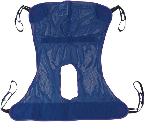 Full Body Patient Lift Sling, Mesh with Commode Cutout, Medium ...